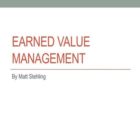 Earned Value Management | PPTX