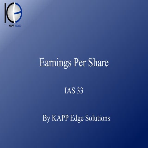 IAS 33-Earnings per share | PPTX