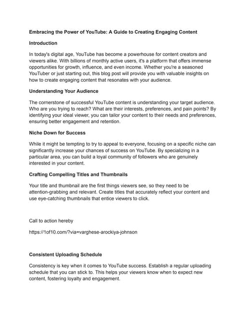 YouTube Mastery, Monetization, and Revenue Checklist | PDF