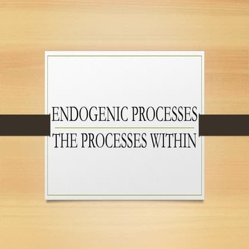 Endogenic processes - The Process Within | PPTX