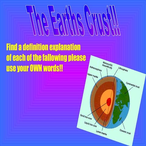 Earths Crust | PPT | Geology | Science