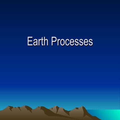 Exogenic process and its geological processes