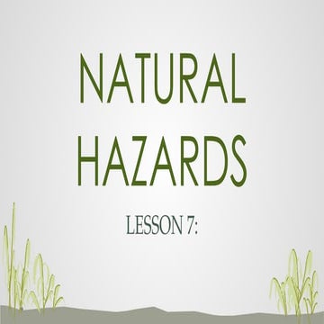 Geological Hazards and the different types | PPTX