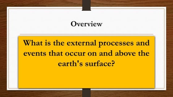 Endogenous processes on earth | PPTX | Geology | Science