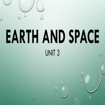 Earth and space - Science and technology - sned | PPT