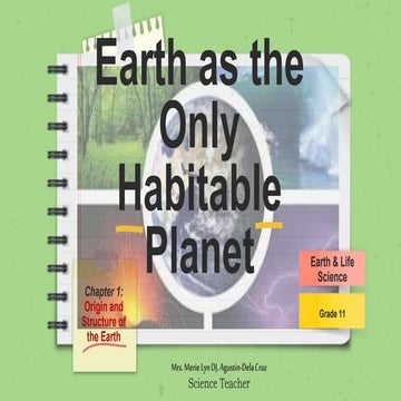 Earth as the Only Habitable Planet.pptx