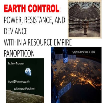 Earth Control: Power, Resistance, and Deviance Within A Resource Empire ...