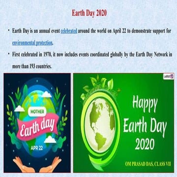 Earth Day Presentation | PPTX
