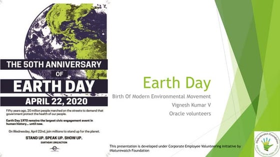 Earth day presentation | PPSX | Environmental Services Industry ...