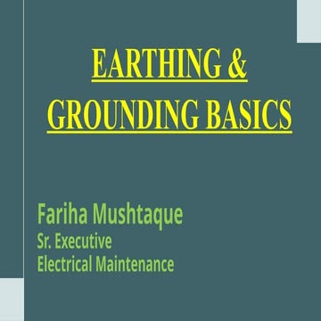 Earthing | PPTX