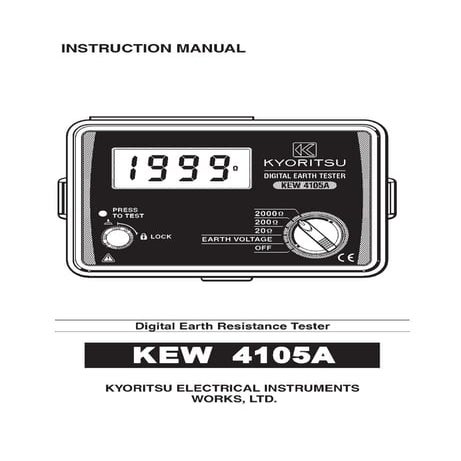 reading instruction manual earthing tester pdf | PDF