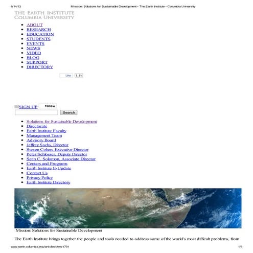 Earth institute | PDF