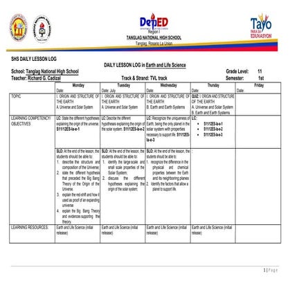 Earth & Life Science lesson log 1st .pdf