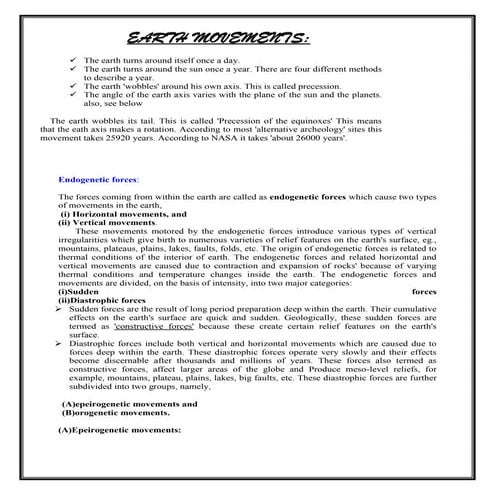 Earth movements | PDF