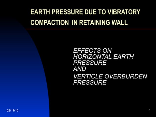 Earth pressure | PPTX | Geology | Science