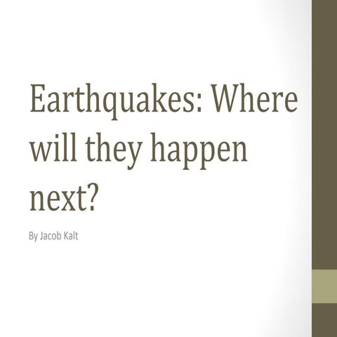 Earthquakes and earthquake predication | PPT