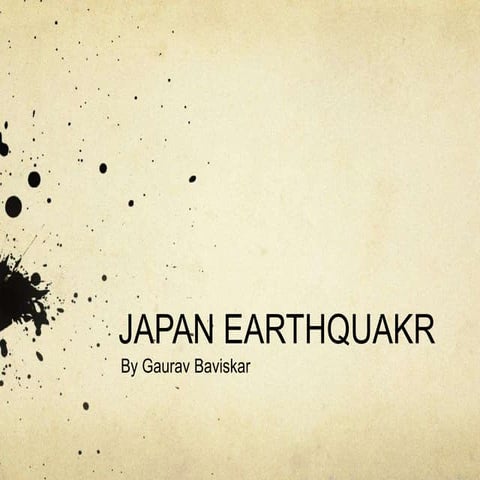 Japan Earthquake Case Study | DOCX