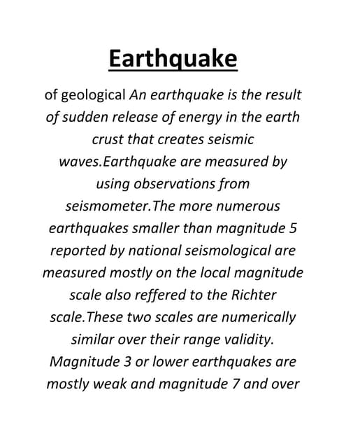Earthquake | PPT
