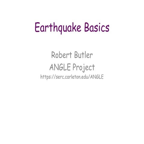 Earthquake Basics Presentation | PPTX