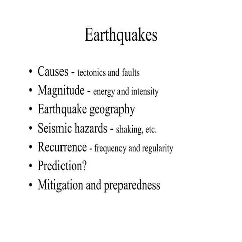 Earthquake Engineering notes- module 1 ppt | PPT