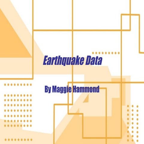 Earthquake data | PPT