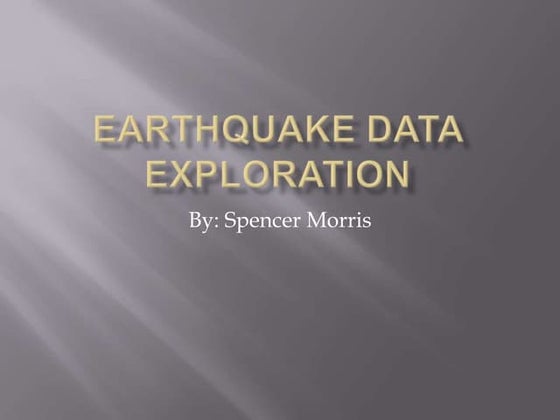 Earthquakedata | PPT