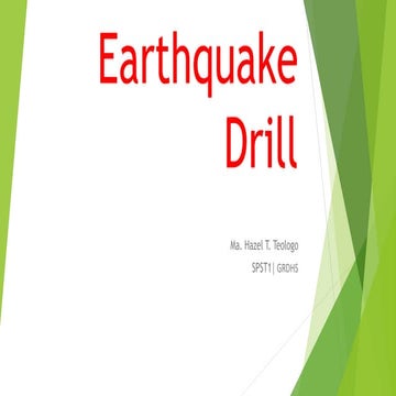 Earthquake preparedness ppt | PPTX