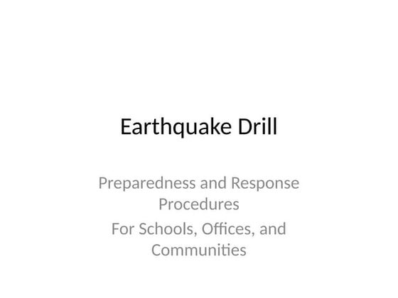 GMSI Earthquake drill | PPTX