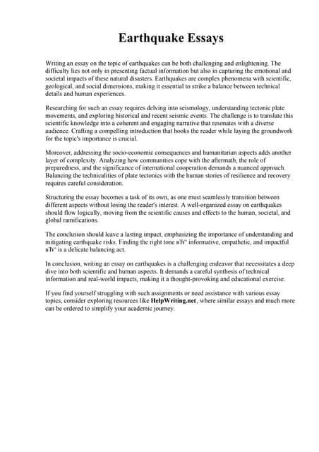 Essay On Earth Quake.pdf
