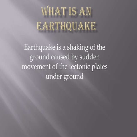 Earthquake | PPTX