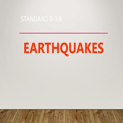 Earthquake PPT. ppt for grade 9 sciences | PPT