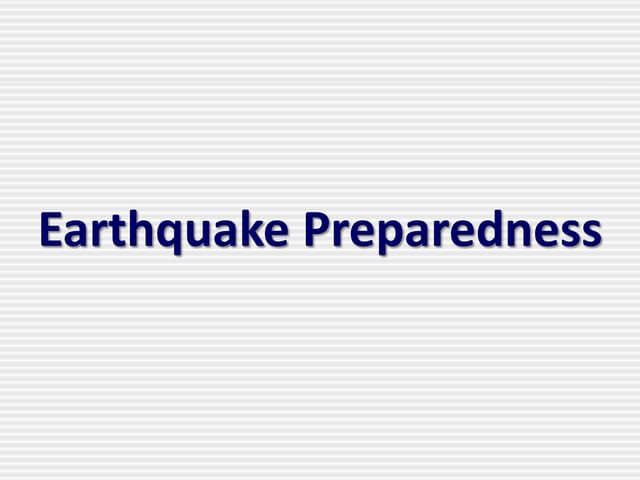 Earthquake Preparedness Infographic | PPTX