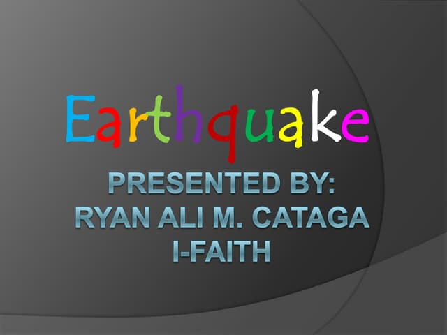 Earthquake preparedness ppt | PPTX