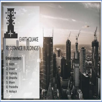 Earthquake Resistant Building | PPTX