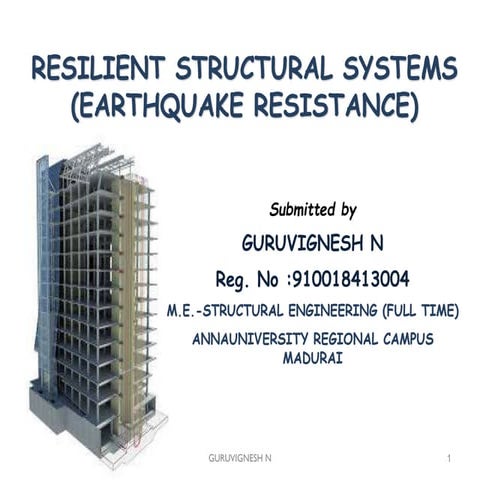 EARTHQUAKE RESISTANCE STRUCTURE | PDF