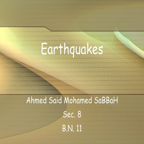 Earthquakes | PPT | Geology | Science