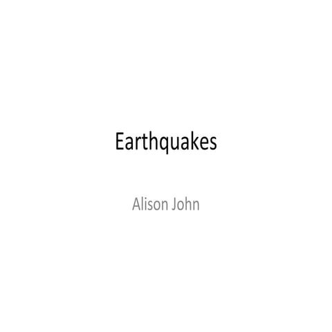 Earthquakes | PPT