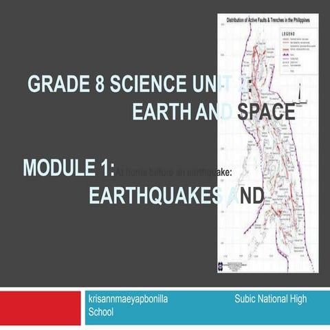 science 8 powerpoint presentation for earthquake and faults | PPTX