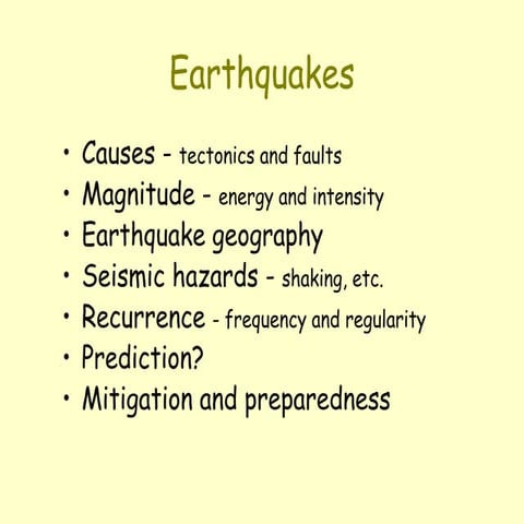 Earthquakes. By Avni yadav of class 9th s | PPT