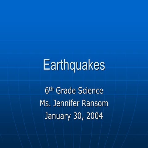 Earthquakes(2) | PPT
