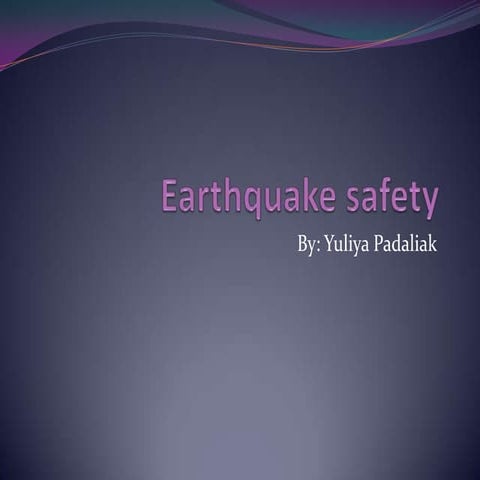 Earthquake Safety | PPTX