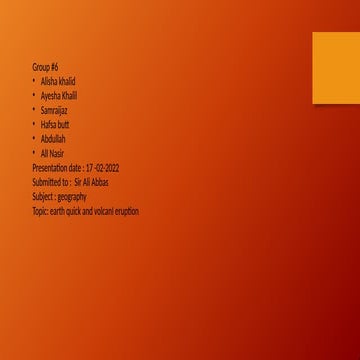 Earthquakes presentation fully detailed presentation | PPTX