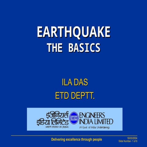 earthquake the basics-an overview of the earthquake | PPT