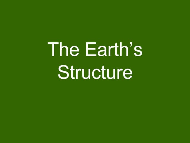 Structure of the earth | PPT