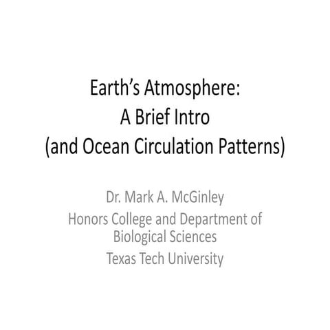 Earth’s Atmosphere: A Basic Intro | PPTX