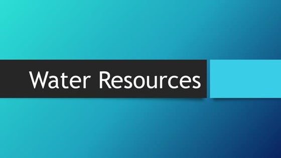 Grade 11 Chapter 4 Module Earth Science : Water Resources | PPTX ...