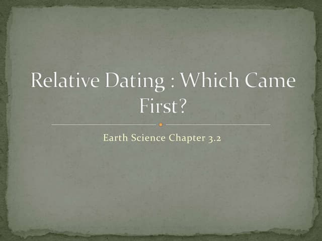 Relative Dating | PPT