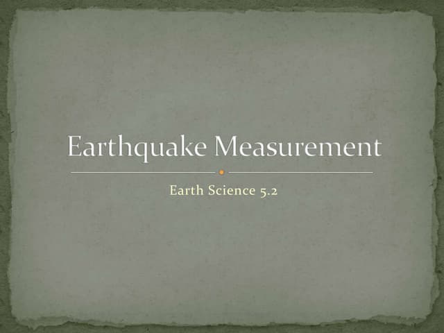 Earthquake Scales - Mercalli scale vs Richter scale | PDF