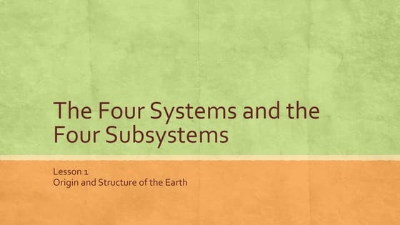 Subsystems of the earth | PPTX | Geography | Science