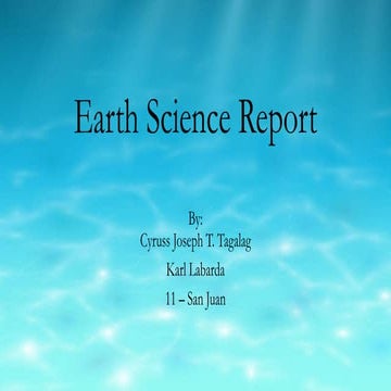 Earth Science: Water Resources | PPTX